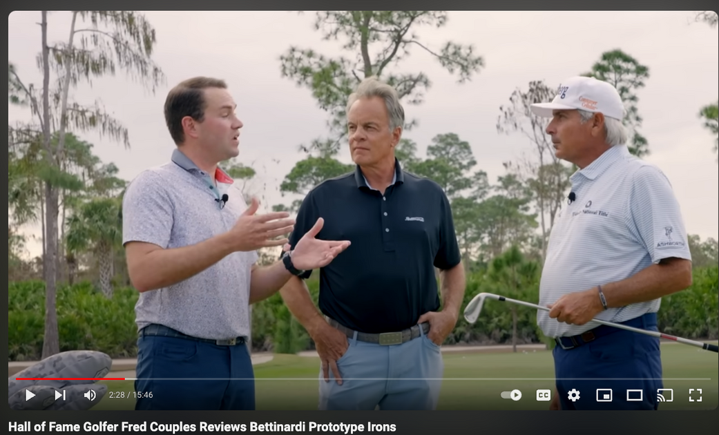 Hall of Fame Golfer Fred Couples Reviews Bettinardi Prototype Irons ...