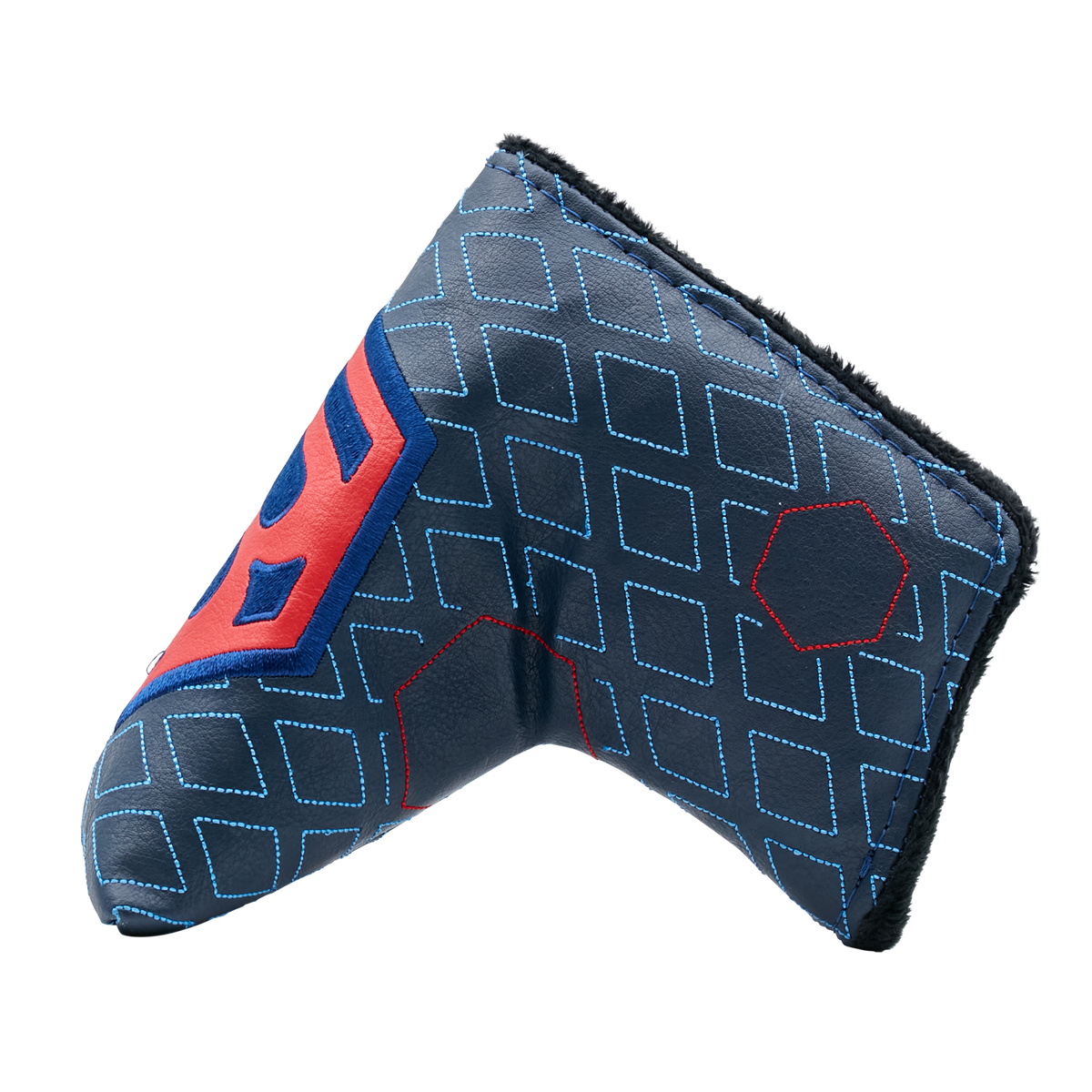 Crimson & Navy Blue Diamond Face Hex B Blade Putter Headcover ...